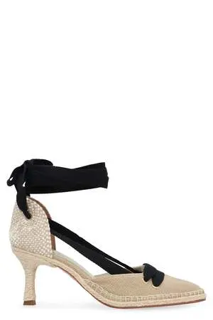CastaÑer Pointy Toe Ankle Lace Heel Espadrilles
