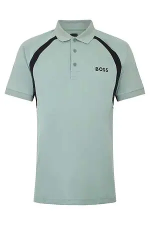 BOSS Slim Fit Polo In Lightweight Fabric - Grey