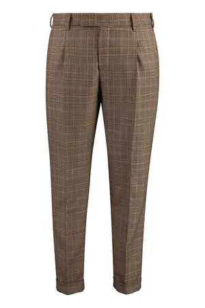 PT TORINO PT01 PANTALONI TORINO Plaid Virgin Wool Trousers