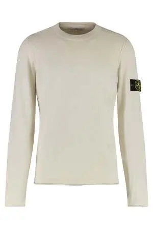 Stone Island STONE ISLAND Cotton Blend Relaxed Fit Sweatshirt Sand