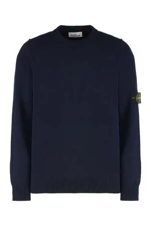 Stone Island Wool Jersey Crewneck Sweater - Blue