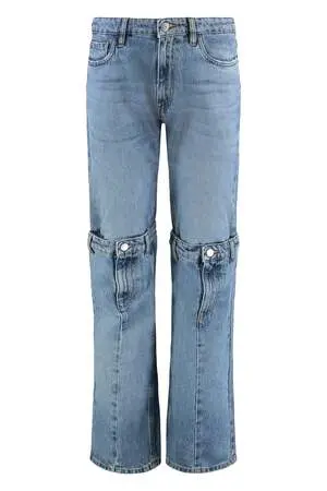 Coperni Straight Leg Cutout Trousers - Denim