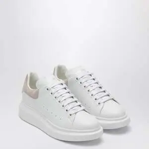 Alexander McQueen Oversized Sneakers With Suede Heel Detail - White