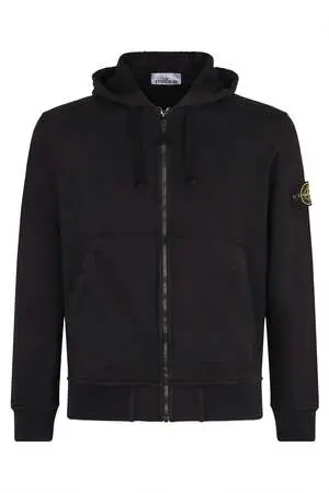 Stone Island Zip-up Hoodie For - Black