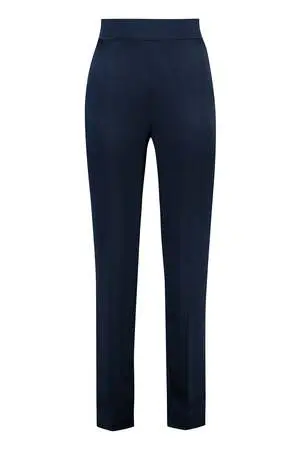 Max Mara Deserto Straight-leg Trousers With Side Slits