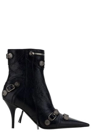 Balenciaga Cagole Leather Ankle Boots