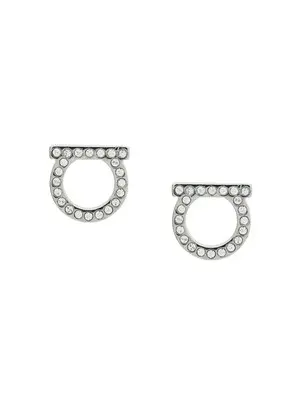 FERRAGAMO Gancini Crystal Earrings