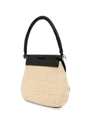 Loewe Pescador Daisy Medium Raffia Handbag - Beige