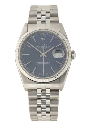 Rolex Roman Dial Datejust 16220 - Blue