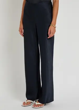 Vince Colette Wide-leg Satin Trousers