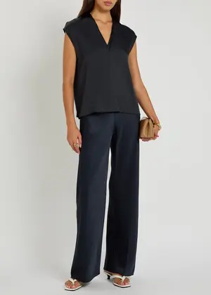 Vince Colette Wide-leg Satin Trousers