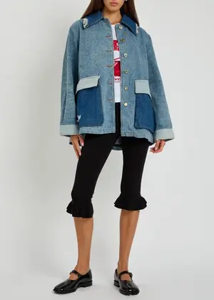 GANNI Patchwork Distressed Jacket