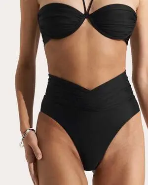 SEAQUELLE SWIM Bay Ruched Bikini Bottoms