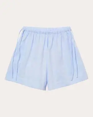 SEAQUELLE SWIM Drift Cotton Poplin Pull-on Shorts - Blue