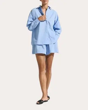 SEAQUELLE SWIM Drift Cotton Poplin Pull-on Shorts