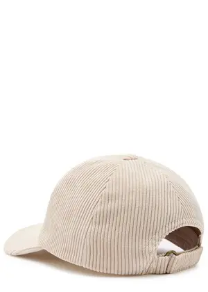 Moncler Logo-appliquéd Corduroy Baseball Cap