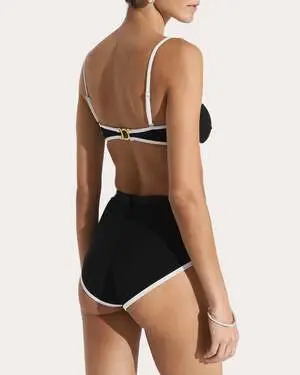 SEAQUELLE SWIM Ribbed Sport High-rise Bikini Bottoms