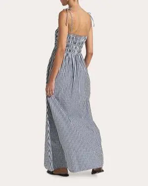 SEAQUELLE SWIM Willow Smocked Empire Waist Maxi Dress
