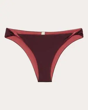 SEAQUELLE SWIM Twisted Mid-rise Bikini Bottoms - Red