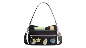 COACH X Brain Dead Dakota Crossbody Bag In Signature Nylon With Patches - Black