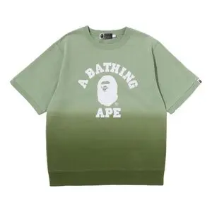 A BATHING APE College Gradation S/s Sweat Crewneck - Green