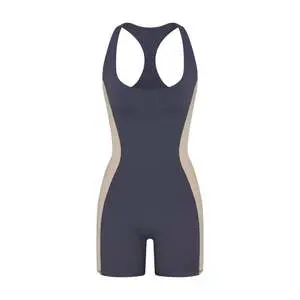 Nike X Skims Matte Shine Mix T-back One-piece 'deep Royal Stone - Deep Royal/stone