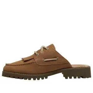 Timberland Authentic Mule With Fringing And Lace Detail - Beige