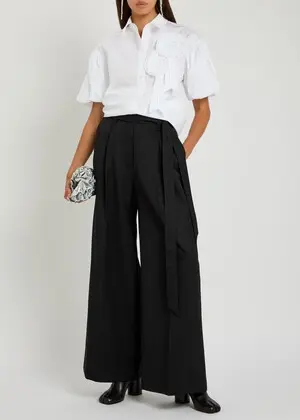 Simone Rocha Belted Wide-leg Trousers