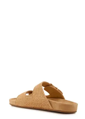 Tory Burch Mellow Raffia Sliders