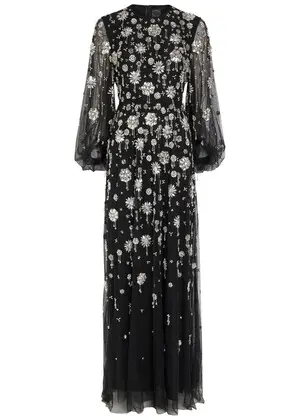 HUISHAN ZHANG HUISHAN ZHANG Micheline Crystal Embellished Tulle Gown
