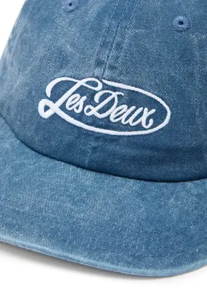 LES DEUX Dad Logo-embroidered Washed Cotton Cap