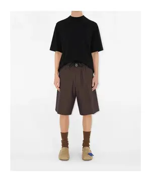 Burberry Knee-length Tailored Herringbone Shorts