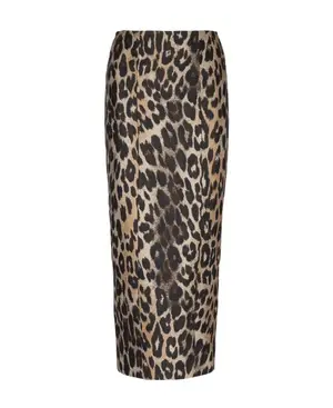 Balmain Animal-printed Midi Skirt