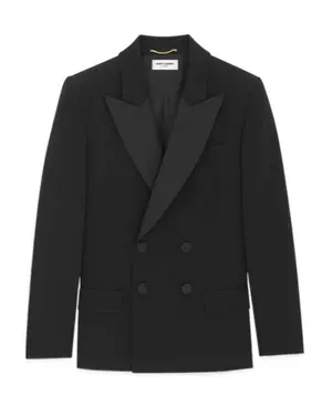 Saint Laurent Tuxedo Double-breasted Jacket - Black