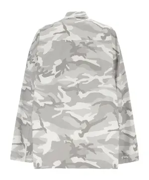 Balenciaga Camouflage Print Oversized Shirt