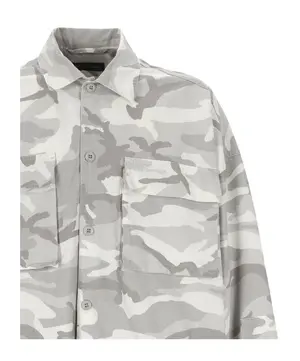Balenciaga Camouflage Print Oversized Shirt