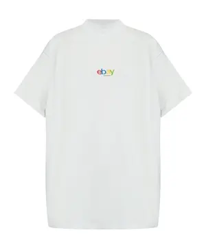 Balenciaga Ebay Logo Printed Crewneck Oversized T-shirt