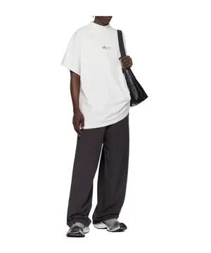 Balenciaga Ebay Logo Printed Crewneck Oversized T-shirt