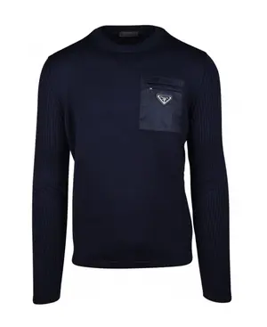 Prada Logo Pocket Pullover