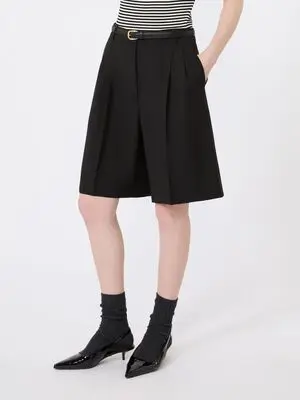 Max Mara Adorno Pleated Bermuda Shorts - Black