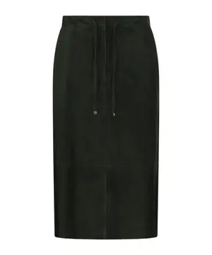 Max Mara Drawstring Midi Skirt - Black
