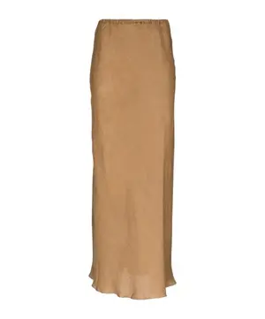 BASERANGE Elastic Waist Skirt - Brown