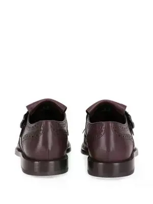 TOD'S Leather Brogue Loafers With Fringe Detail