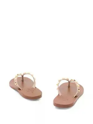 Valentino Garavani Rockstud Embellished Sandals - Neutrals