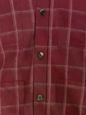 Isaia Check-pattern Button-up Shirt