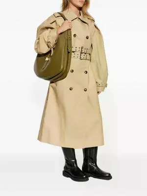 GANNI Double-breasted Belted Trench Coat