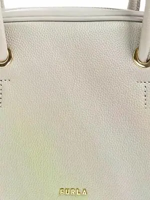 Furla Poppy Grained-leather Shoulder Bag - Grey