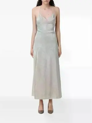 Armani Exchange Damask Effect Satin Dress