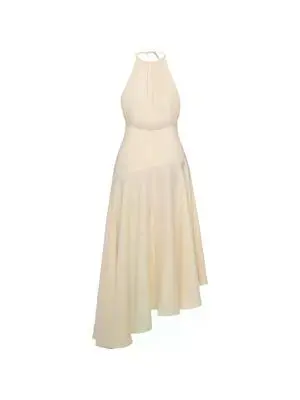 ANOUKI Asymmetric Open-back Maxi Dress