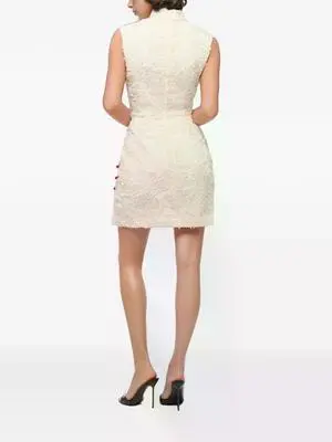 ANOUKI Textured Mini Dress With Bow Embellishment